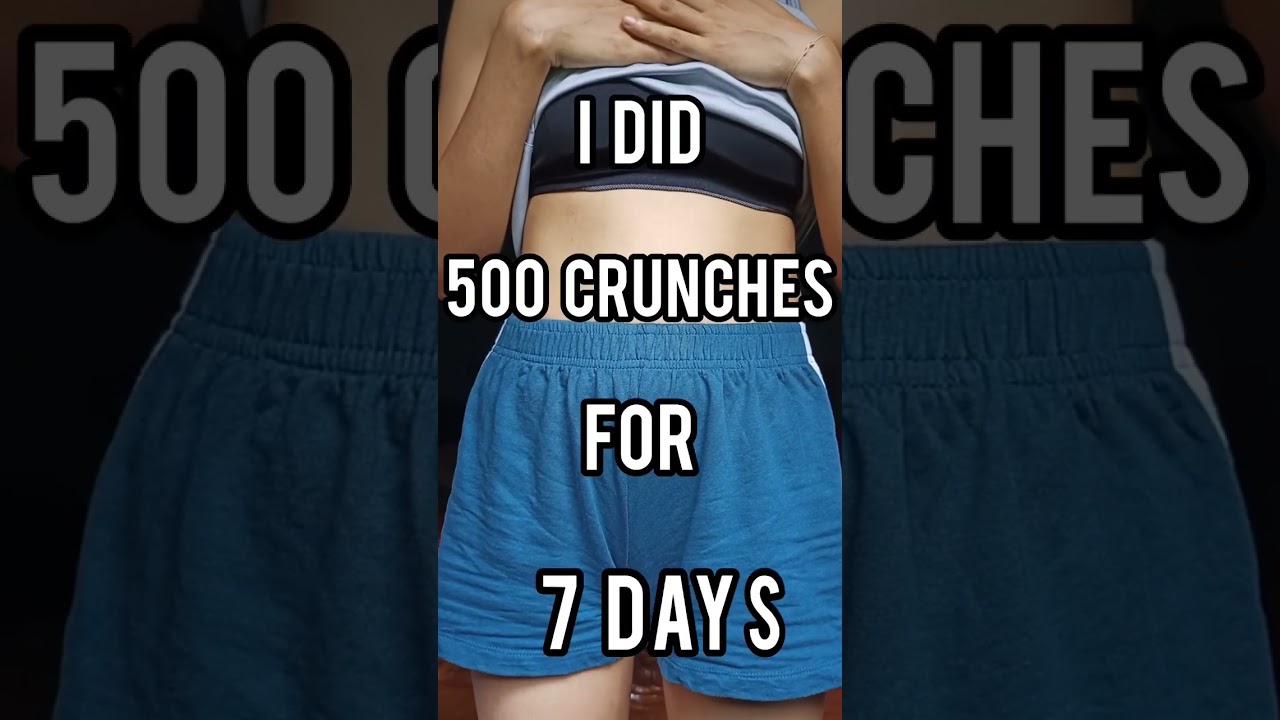 Abs in 7 days || I Did 500 Crunches daily for 1 week || *before ...