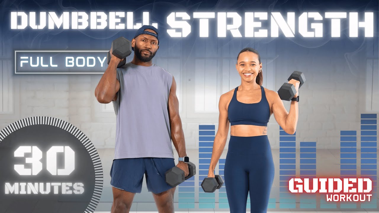 30 Minute Full Body Dumbbell Workout (Guided Audio Cues + Modifications ...